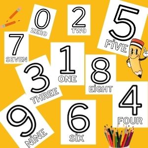 Printable Numbers / Coloring Pages Numbers / Numbers As Word - Inspire ...
