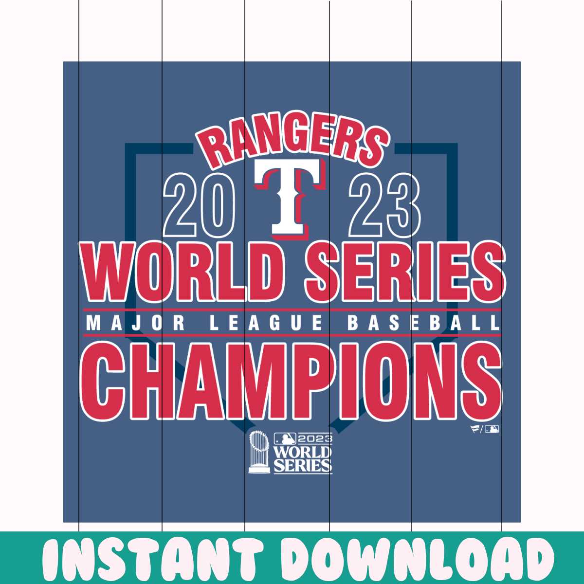 2023 World Series Champions Major League Baseball SVG File | Inspire Uplift