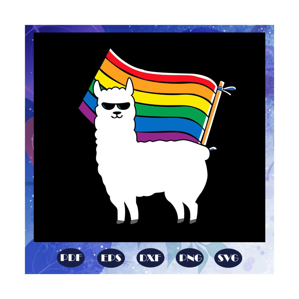 LLama lgbt pride flag, rainbow svg, leseither way, lesbian g - Inspire ...