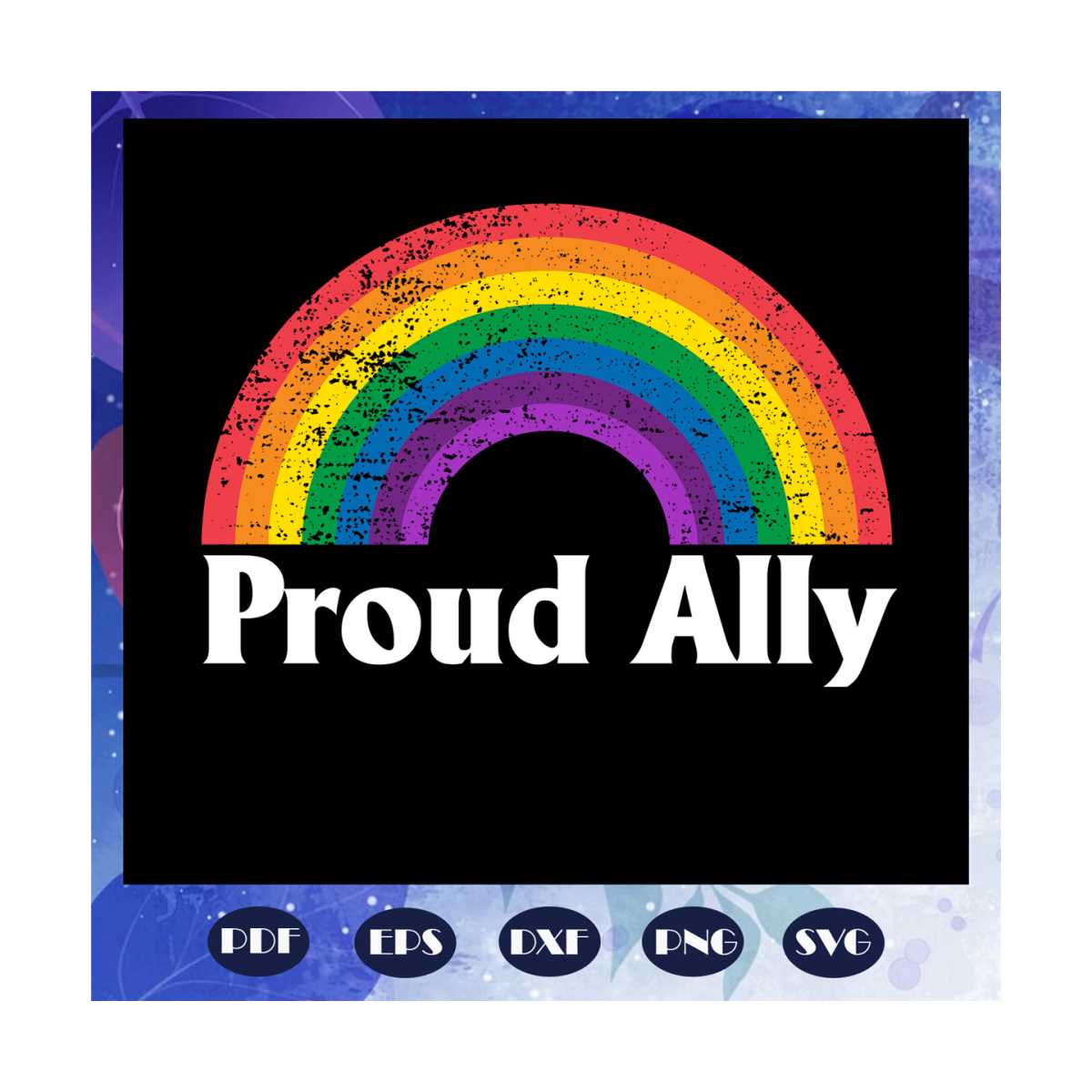Proud ally rainbow svg, rainbow heart svg, lgbt svg, lesbian - Inspire ...