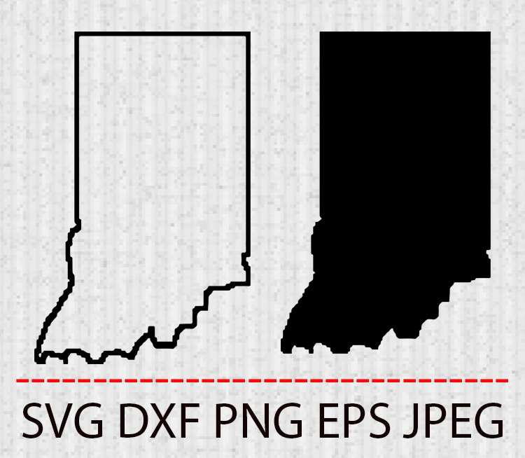 Indiana SVG,PNG,EPS Cameo Cricut Design Template Stencil Vin | Inspire ...