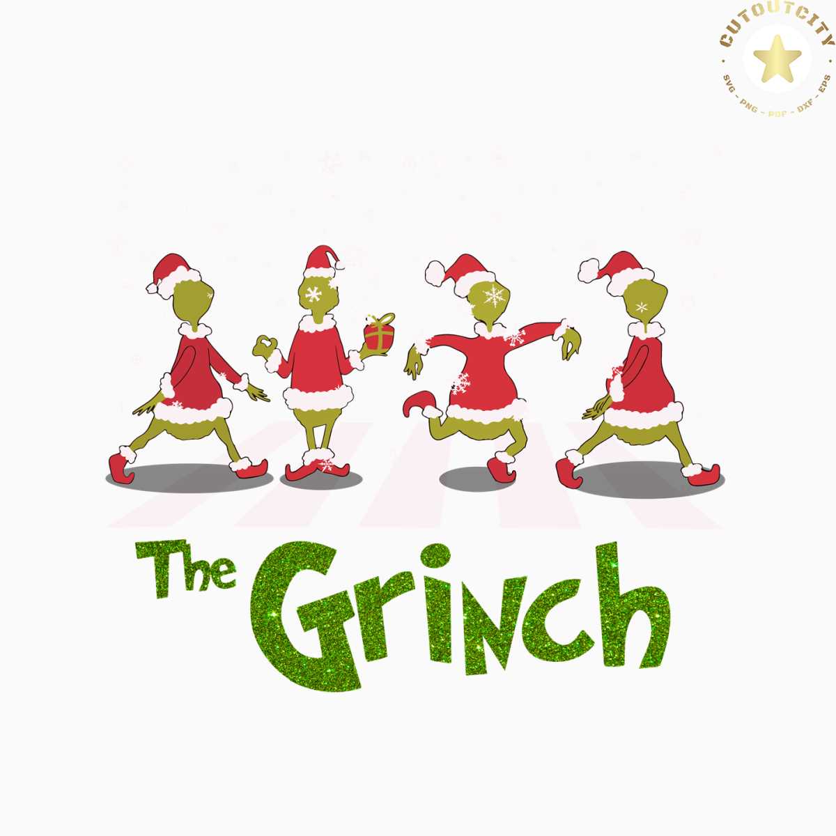 The Grinch Walking On Street Green Monster PNG Download | Inspire Uplift