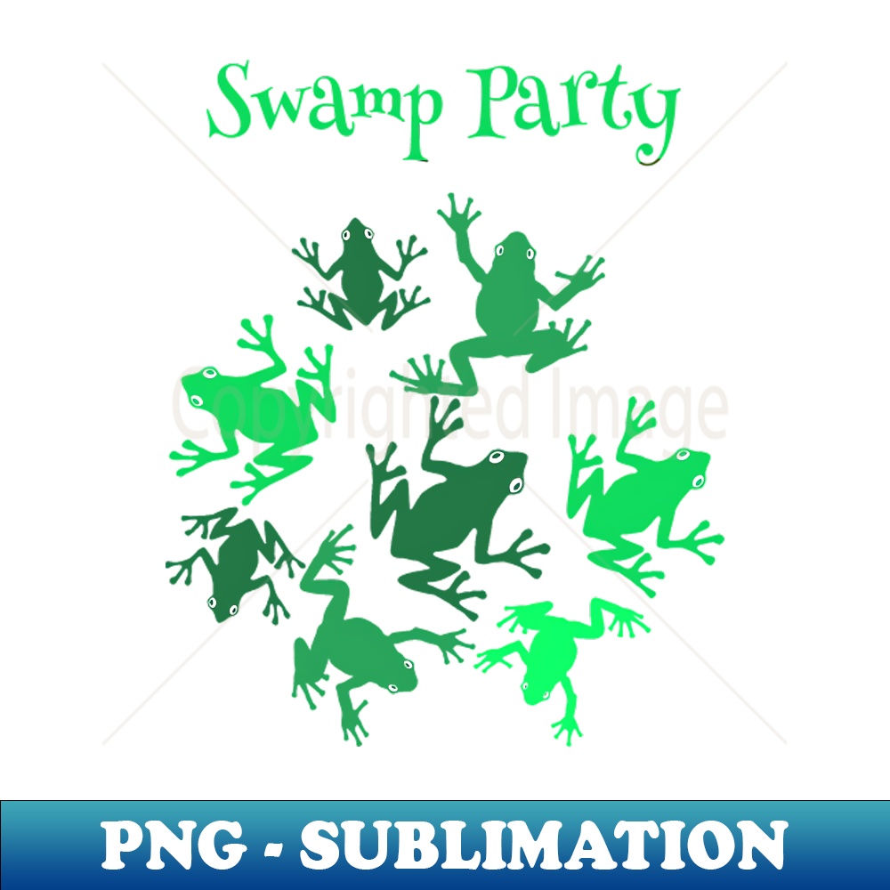 Frogs Swamp Party Green - PNG Transparent Digital Download F | Inspire ...