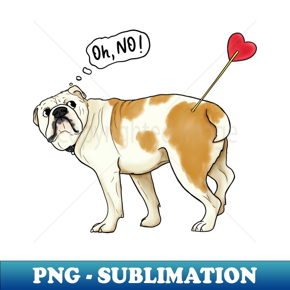 Oh no Touched by Cupids arrow - funny english Bulldog With H | Inspire ...