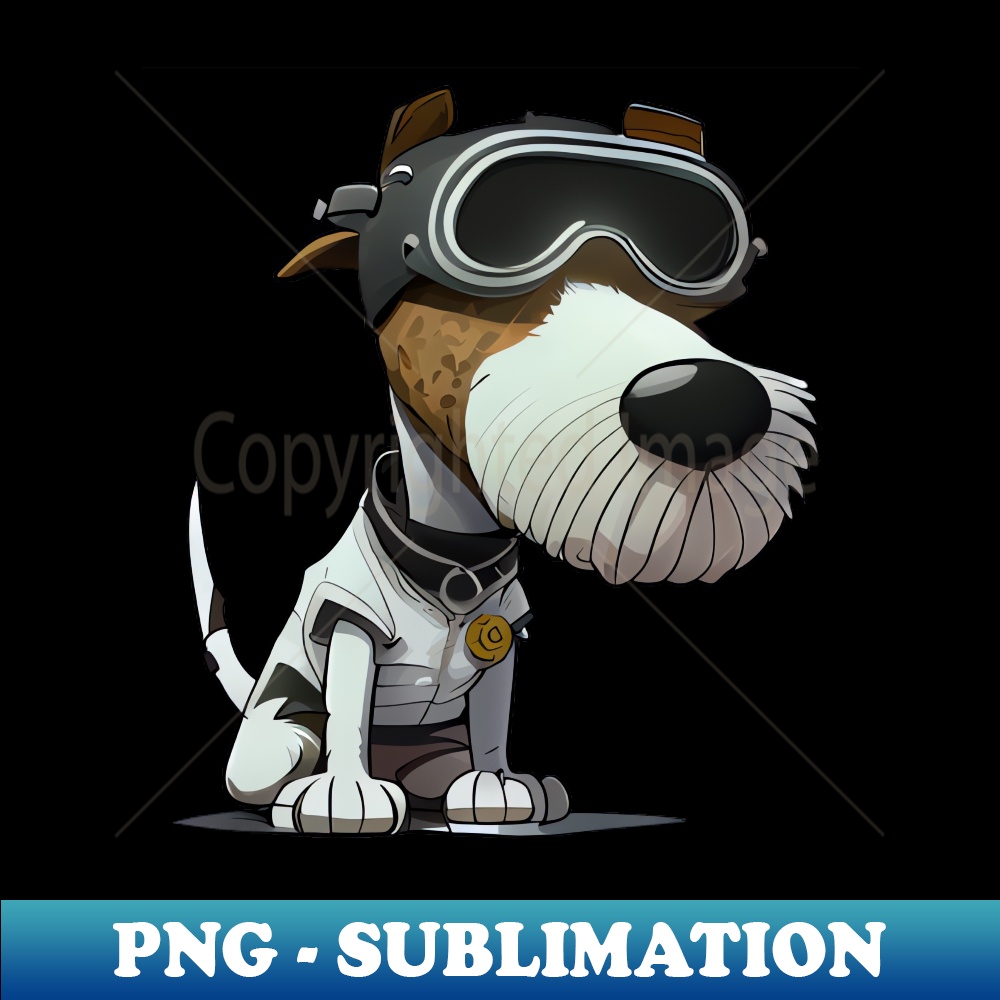 Dog with pilot glasses a cartoon illustration - Instant PNG | Inspire ...