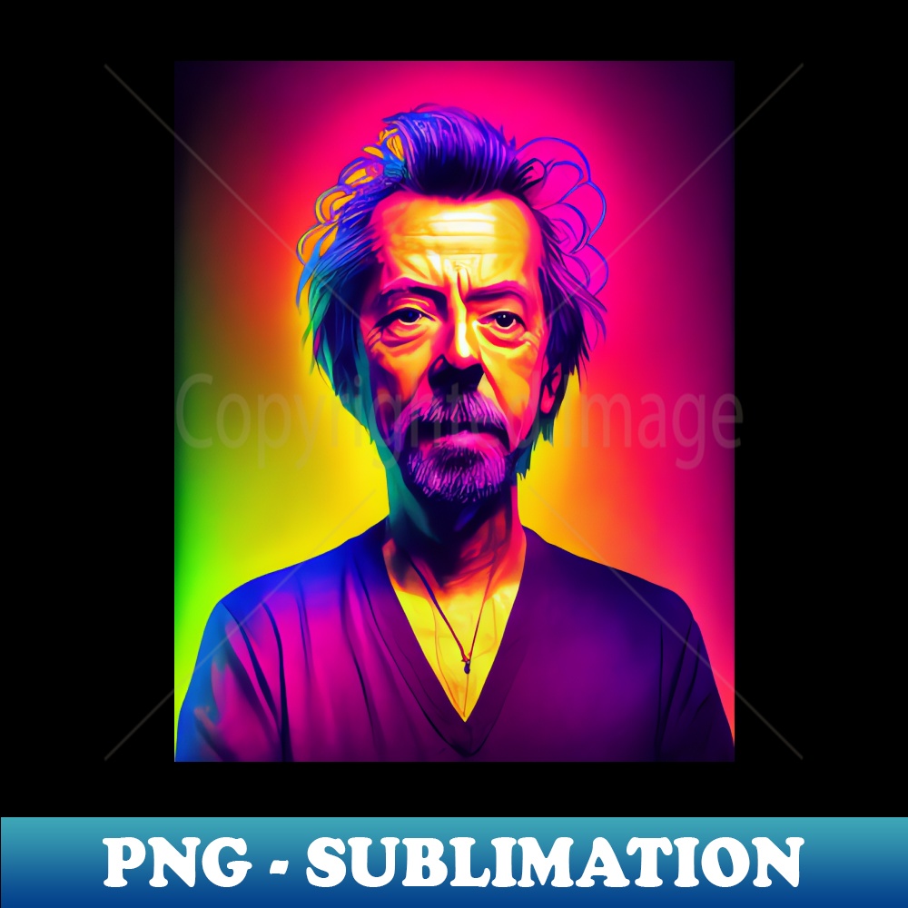 Alan Watts Psychedelic Portrait - PNG Transparent Sublimatio | Inspire ...
