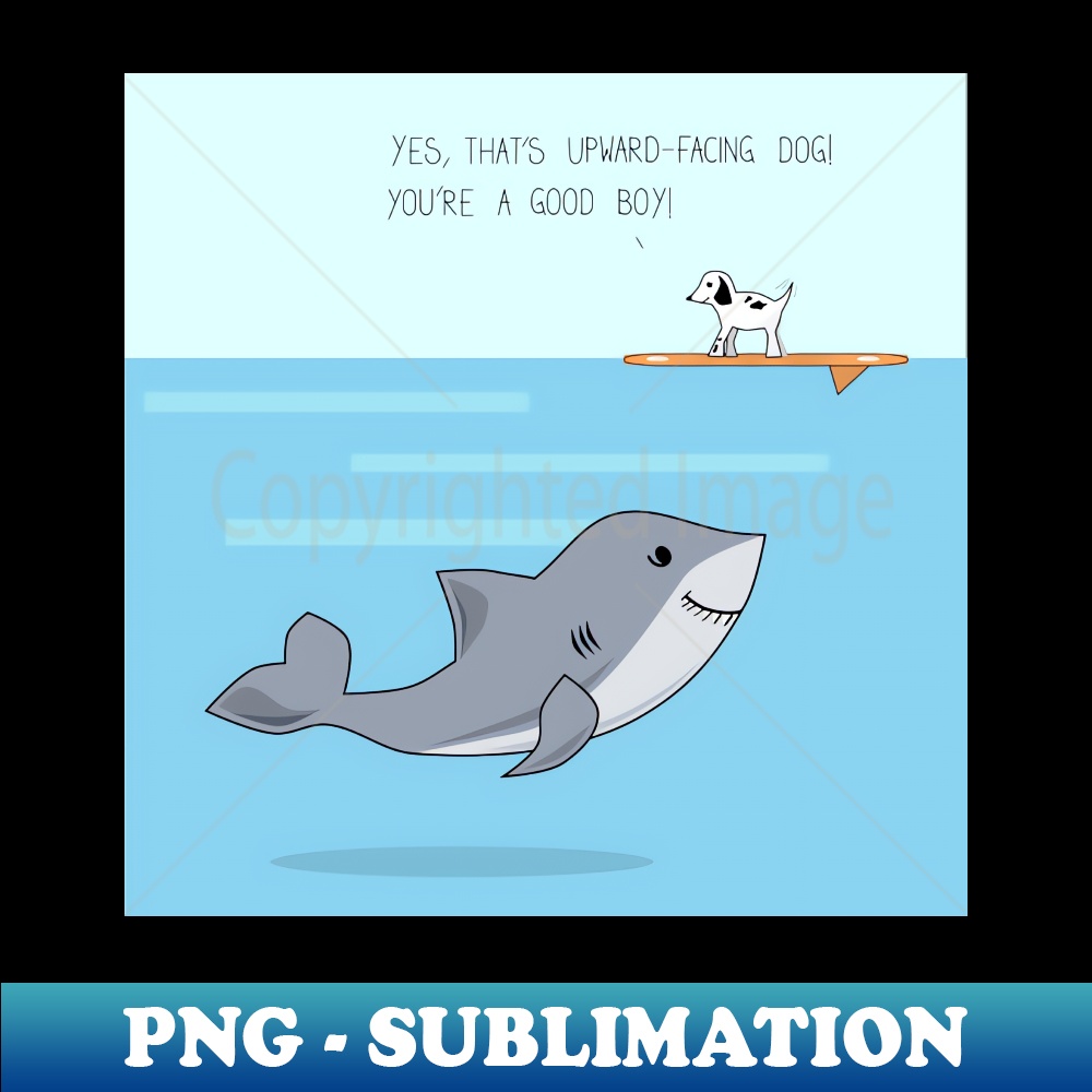 Shark practicing yoga pose - PNG Transparent Sublimation Des - Inspire ...