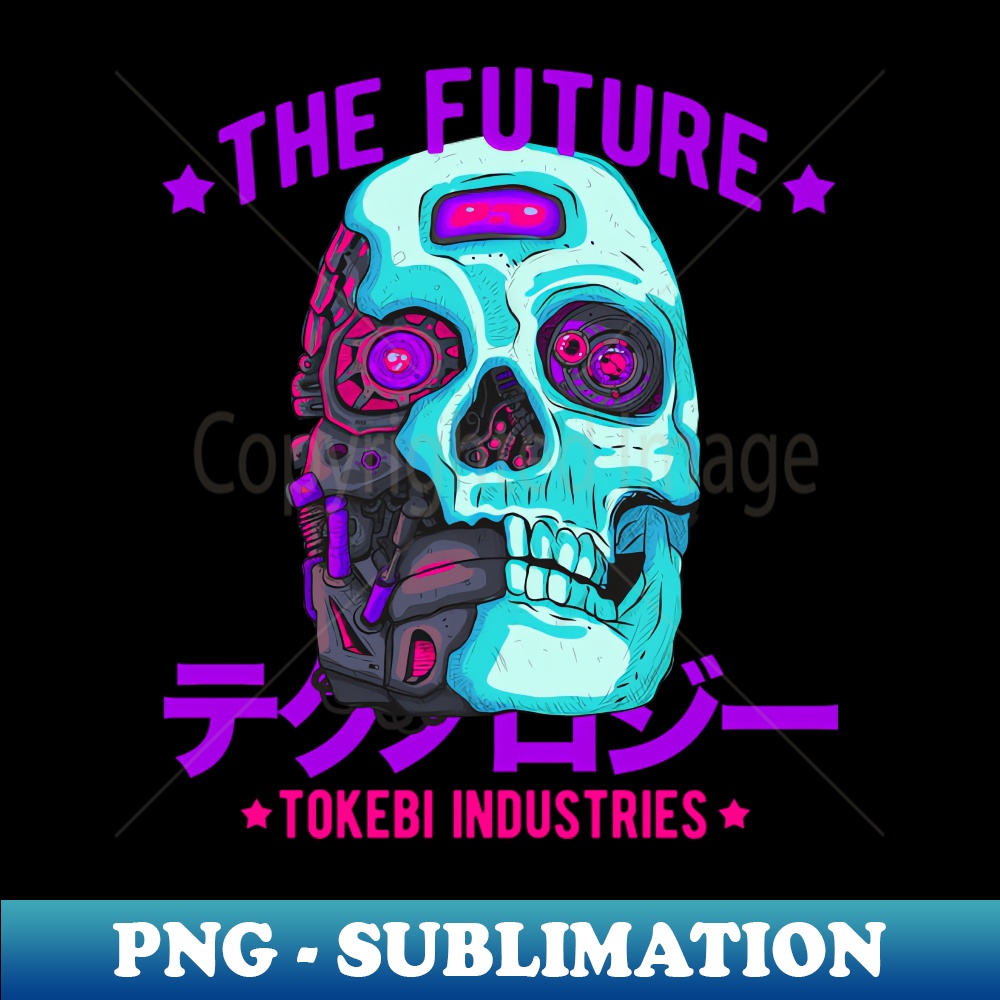 The Future Cyberpunk Robot Skull - Unique Sublimation PNG Do | Inspire ...