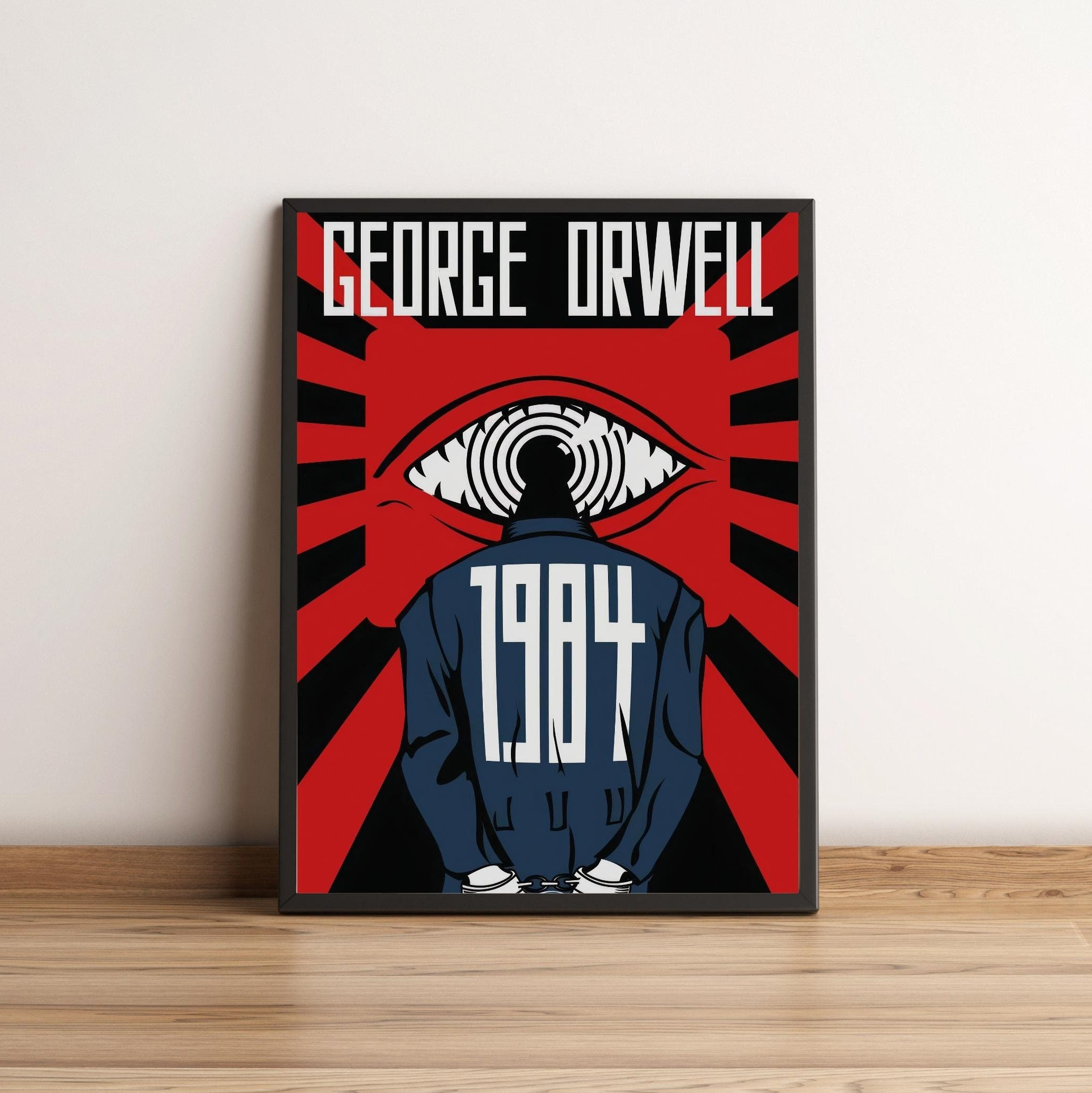 1984 Poster, George Orwell's Book Poster, 1984 Book Cover Po | Inspire ...