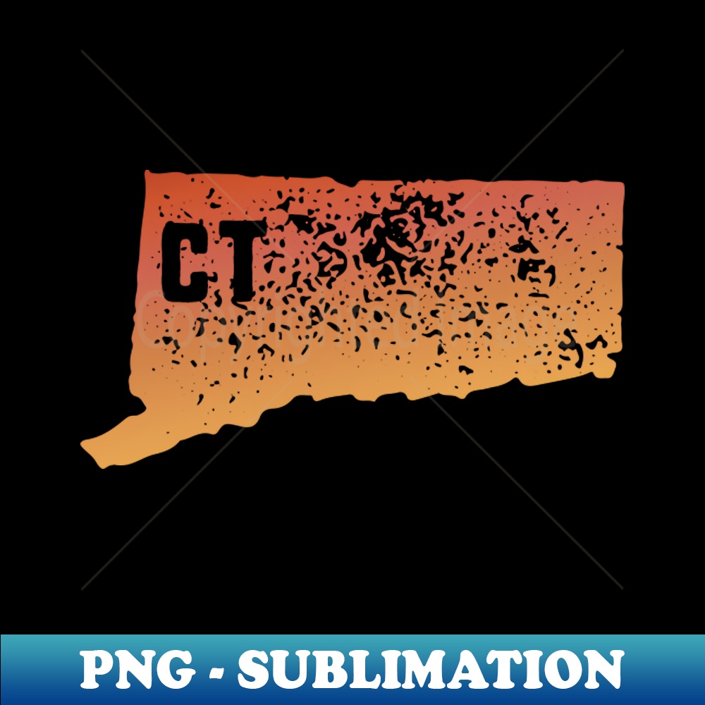 US state pride Stamp map of Connecticut CT letters cut out - - Inspire ...
