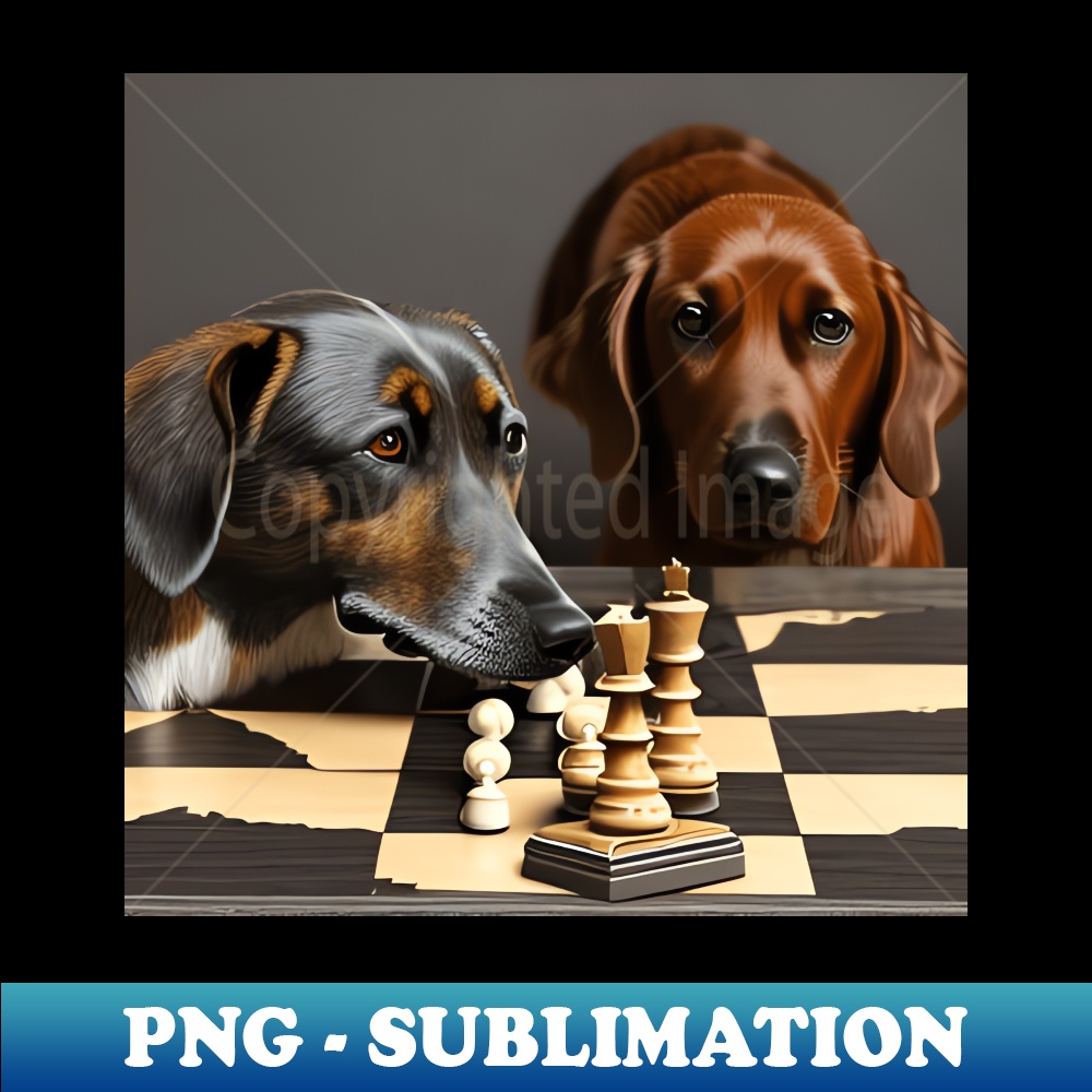Dogs playing a game of chess 2 - PNG Transparent Digital Dow | Inspire ...