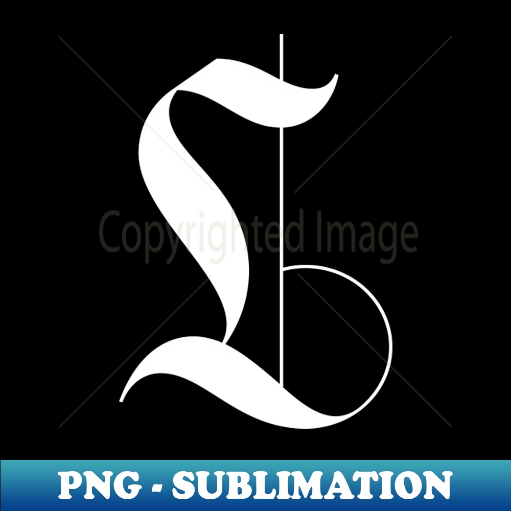 L Gothic calligraphy letter - Instant Sublimation Digital Do | Inspire ...