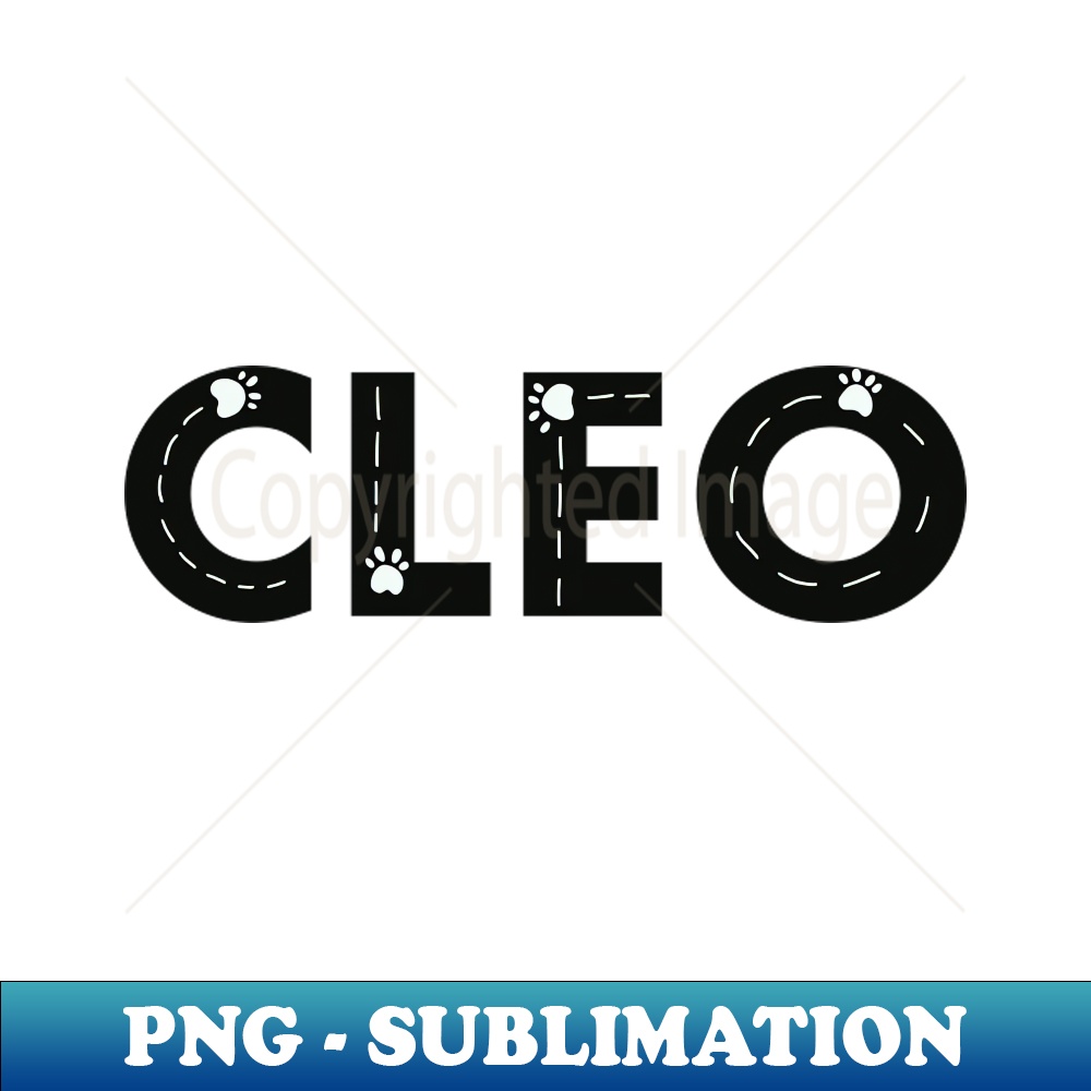 Cleo cat name made of hand drawn paw prints - PNG Transparen | Inspire ...
