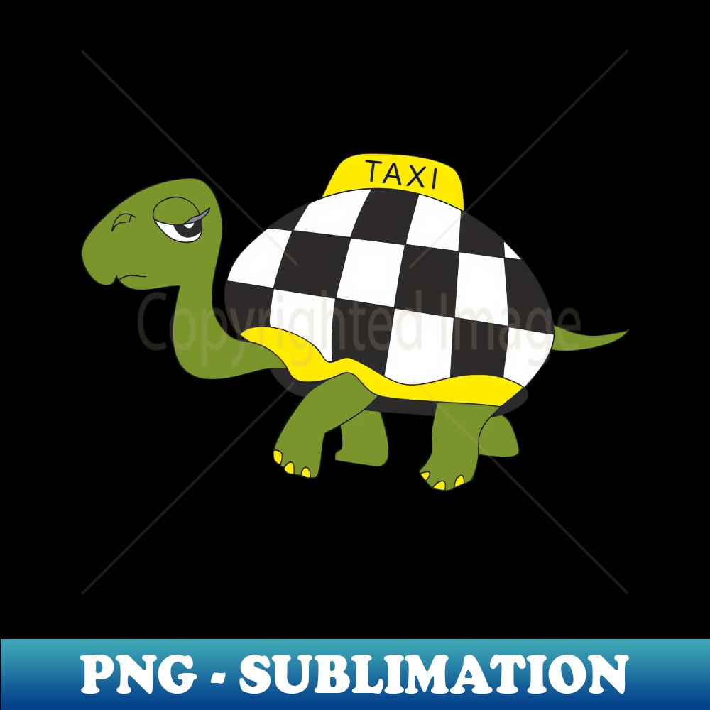 Turtle taxi - PNG Transparent Sublimation Design - Vibrant a | Inspire Uplift