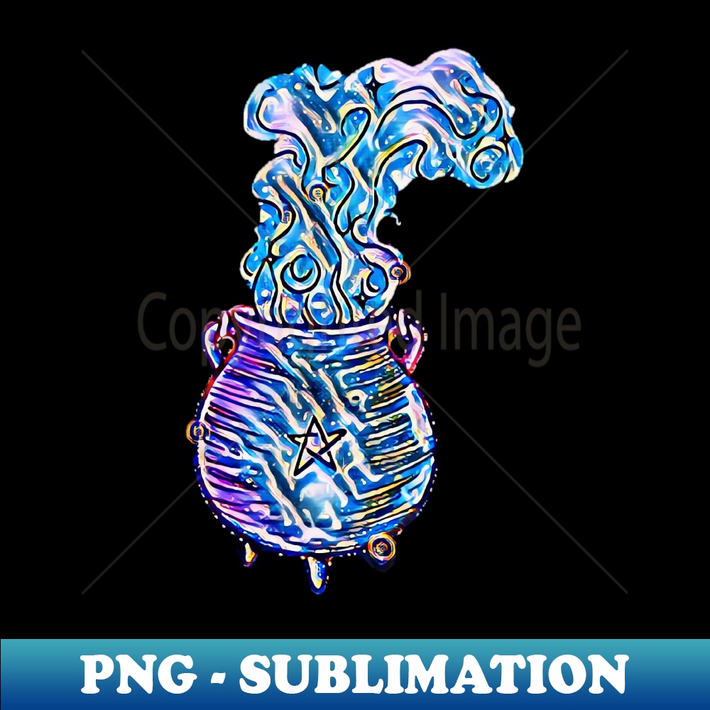 Magickal Smoking Witch Cauldron - PNG Sublimation Digital Do | Inspire ...