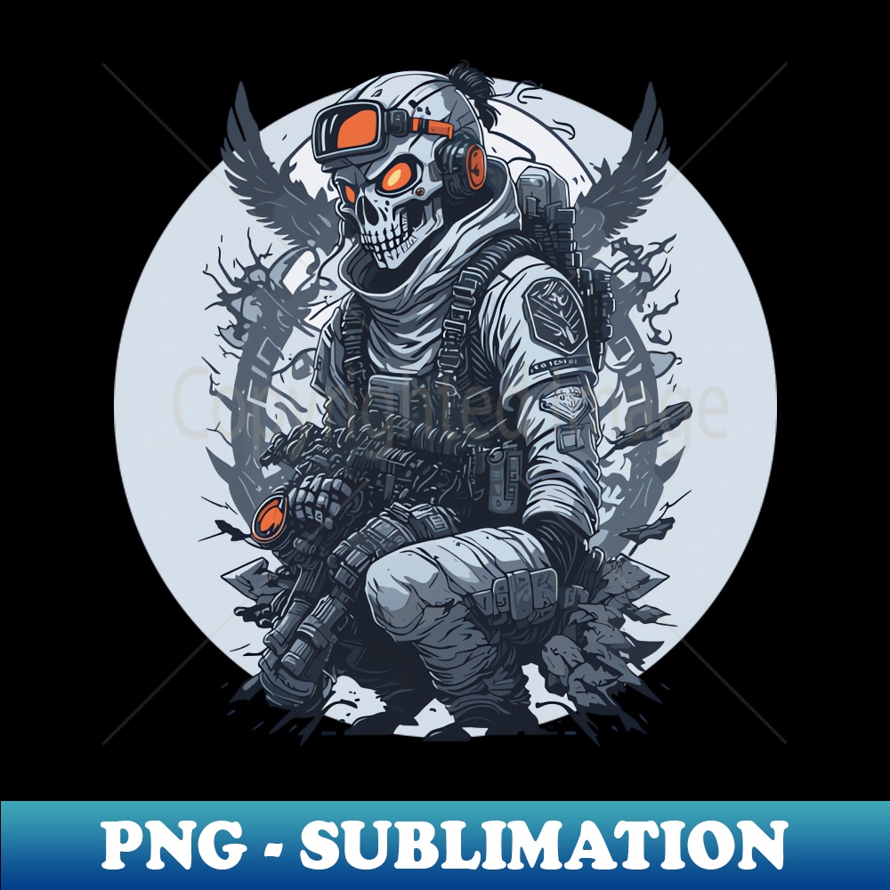 Mutant Skull Soldier Wearing Bulletproof Vest and Helmet - E | Inspire ...