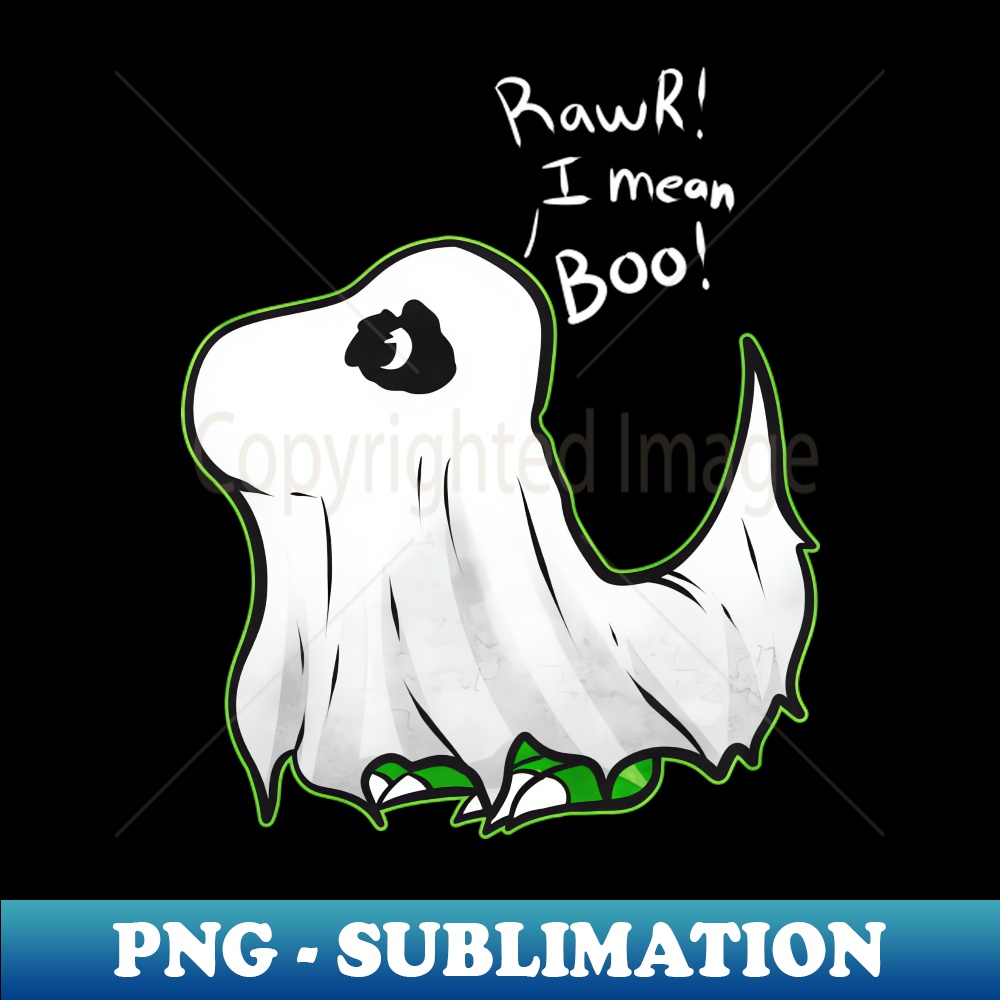 Cute Comic T-rex Tyrannosaurus Dressed As Ghost On Halloween | Inspire ...