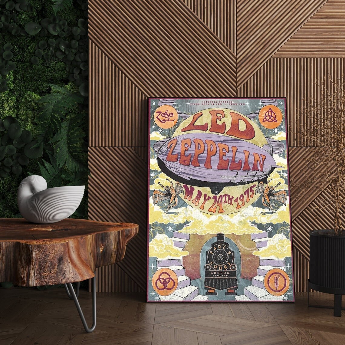 Led Zeppelin Poster, Retro Musical Wall Art, Led Zeppelin Lo | Inspire ...
