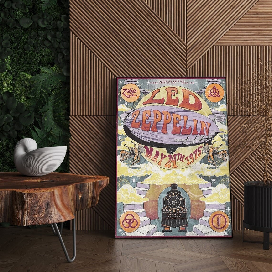 Led Zeppelin Poster, Vintage Music Poster, Music Band Poster | Inspire ...
