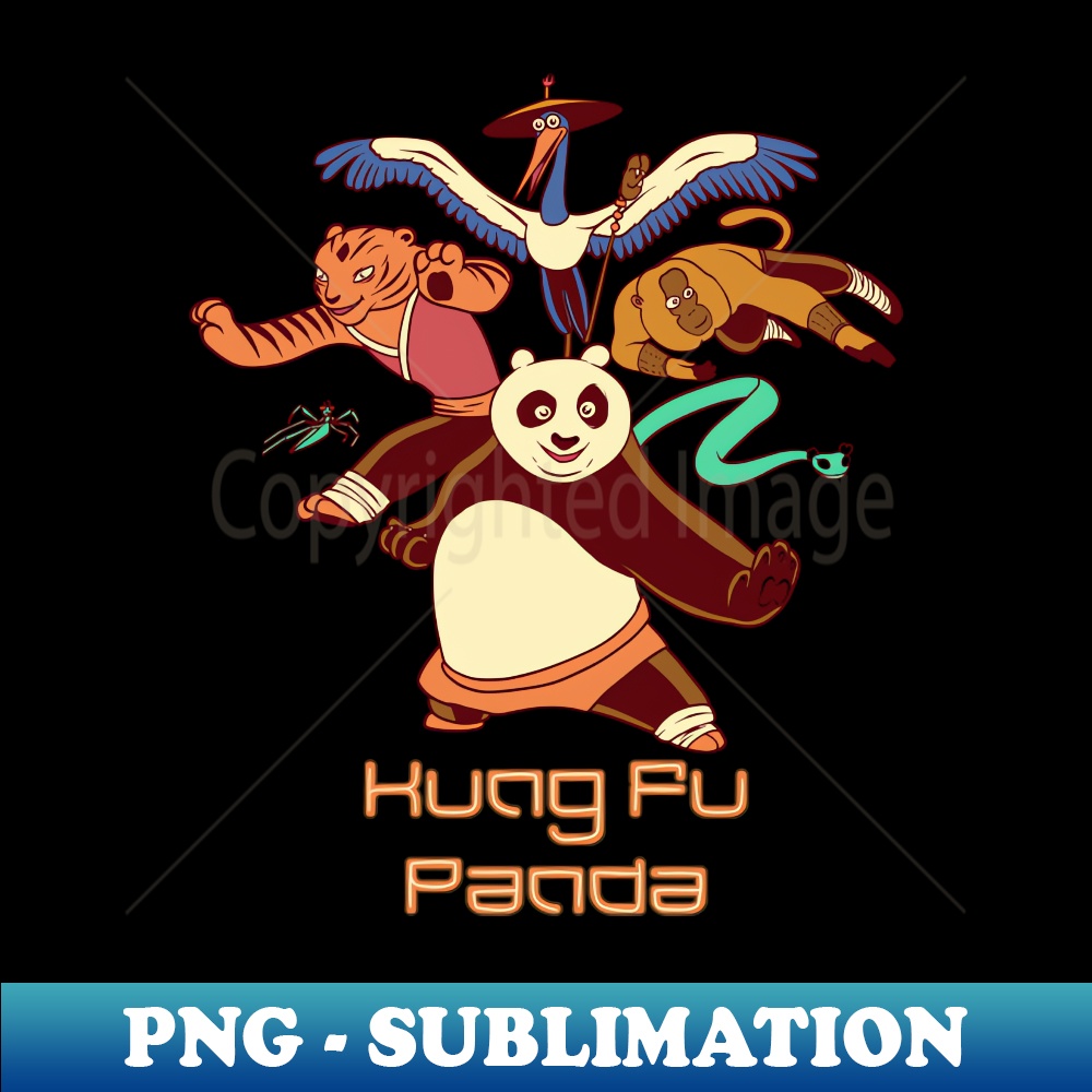 Retro Kung Fu Panda - Premium Sublimation Digital Download - | Inspire ...