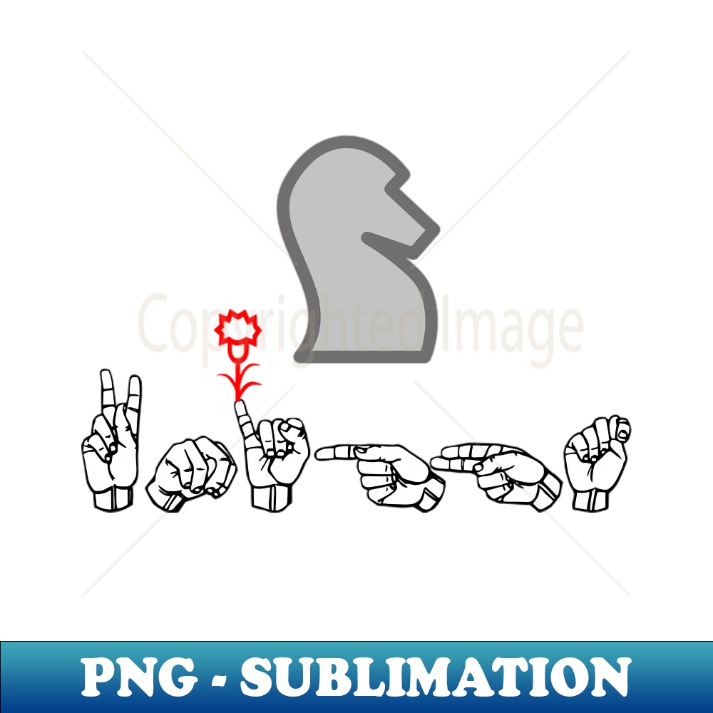 KNIGHT sign plus chess piece ASL Sign Language Design - Crea | Inspire ...