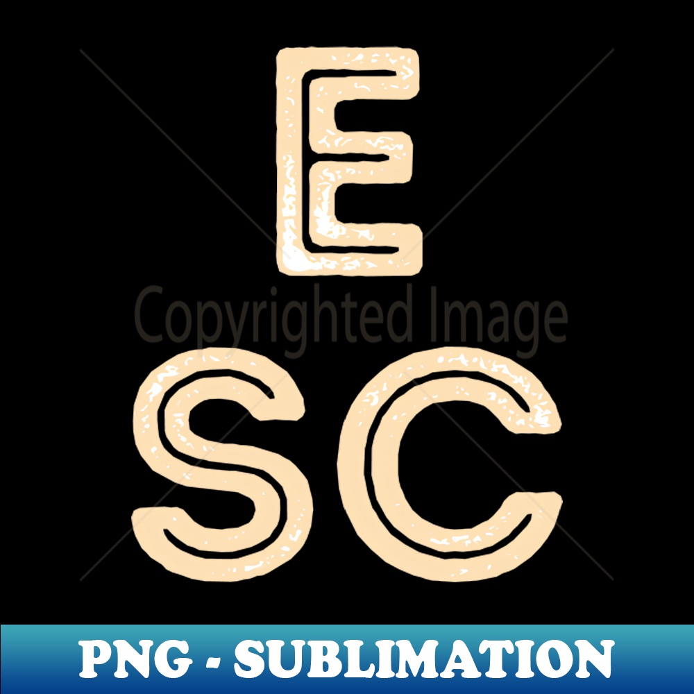 Rustic Capital Letters Word ESC in Cream - Trendy Sublimatio - Inspire ...