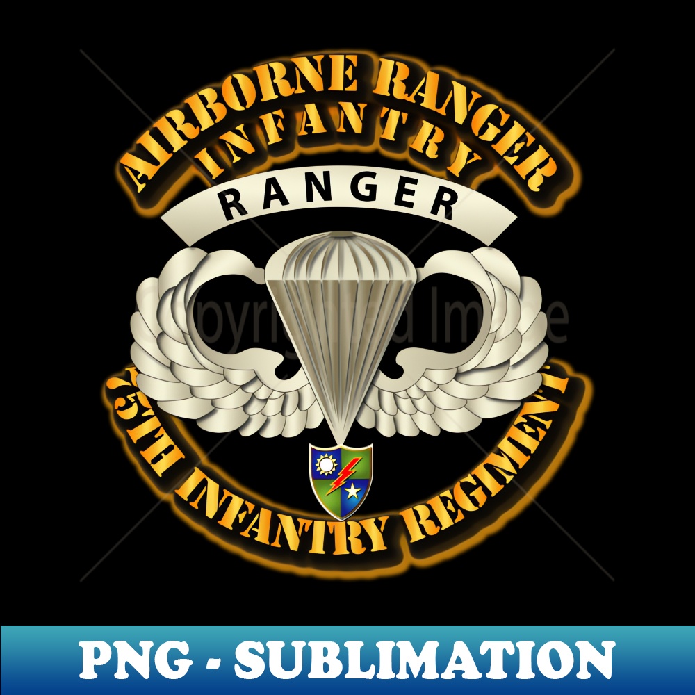 Airborne Badge - Ranger - 75th Infantry - Premium PNG Sublim | Inspire ...