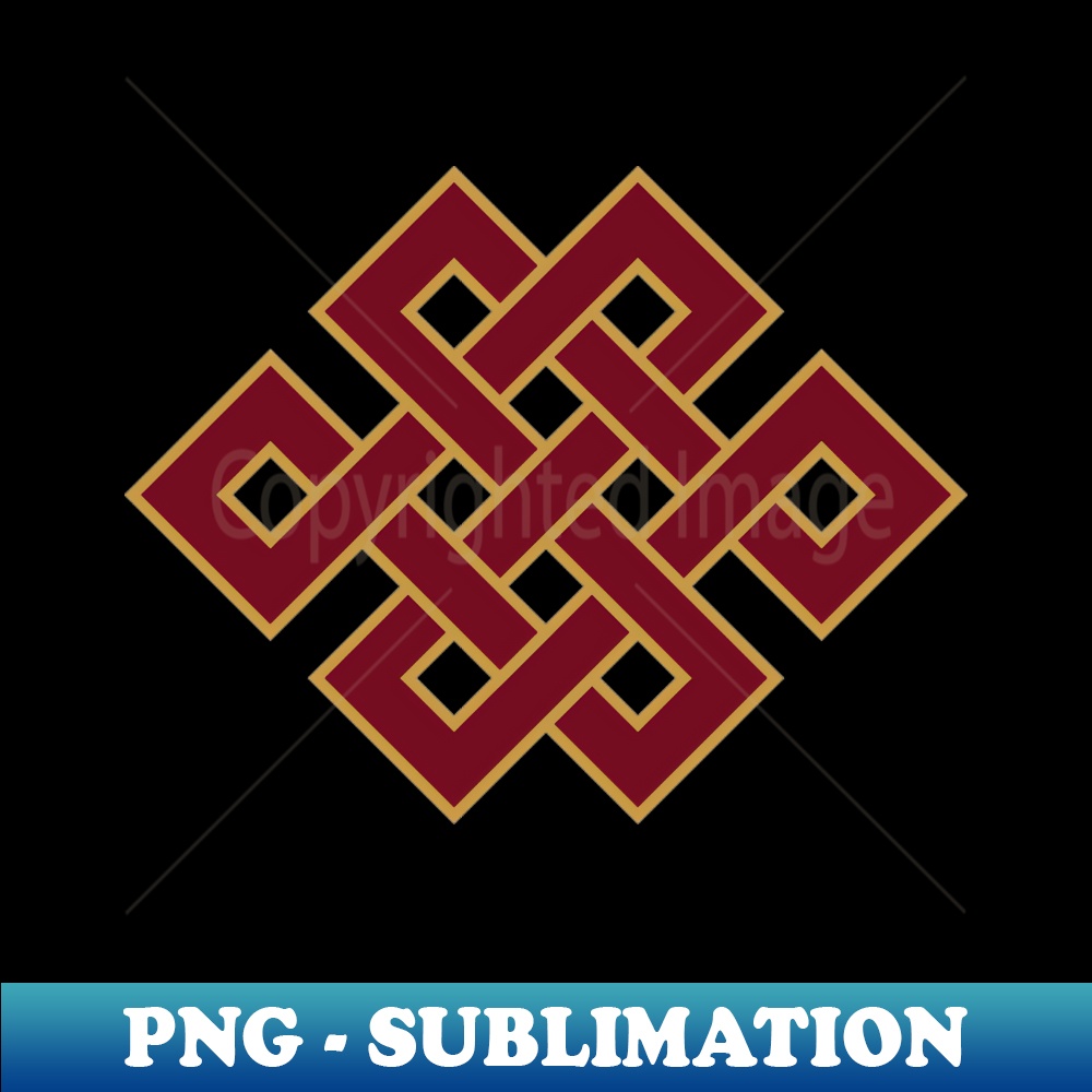 Endless Knot Tibetan Buddhist Auspicious Symbol - Premium Su | Inspire Uplift