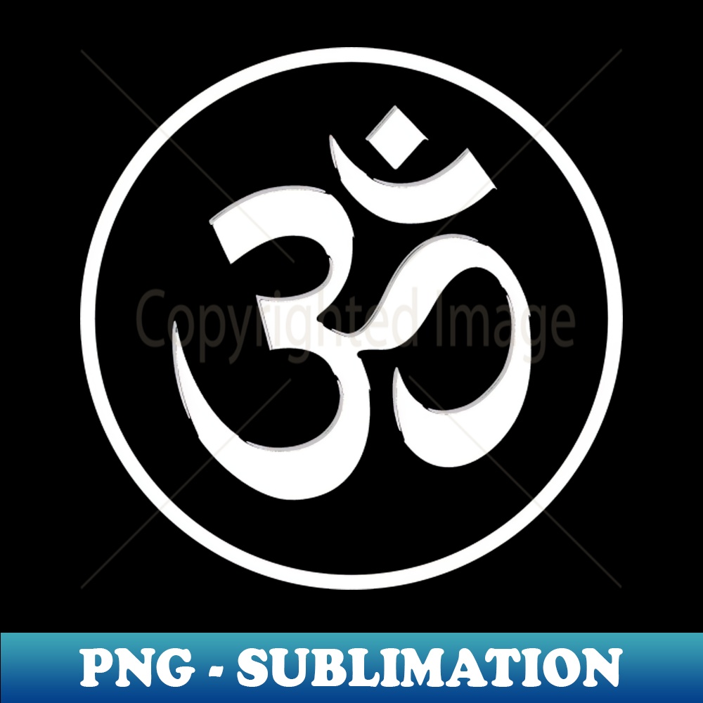 Sacred Aum Symbol Om White - Modern Sublimation PNG File - D | Inspire Uplift