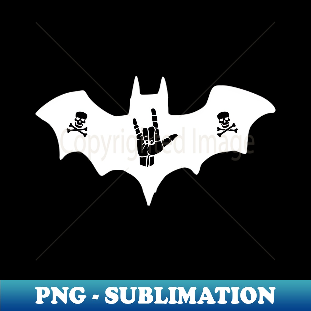 Bat ILY I Love You Skulls Halloween ASL American Sign Langua | Inspire ...