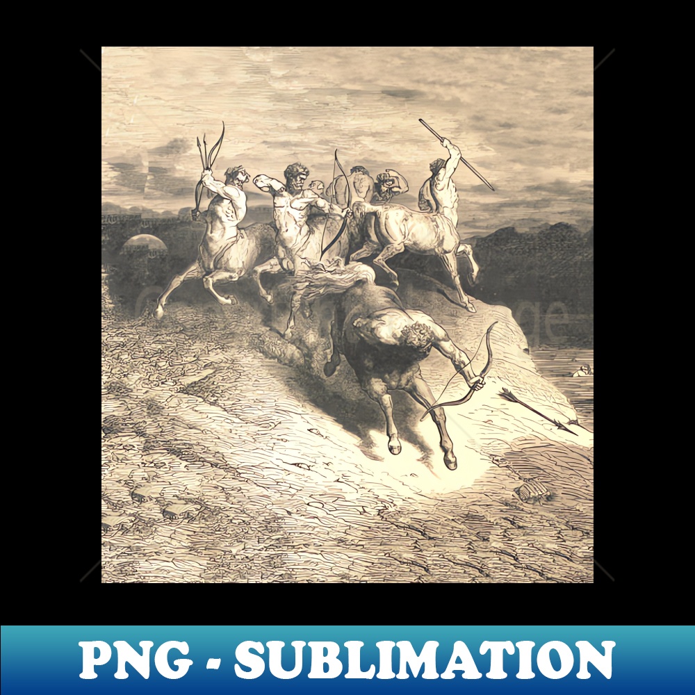 Angry centaurs shooting arrows - PNG Transparent Sublimation - Inspire ...
