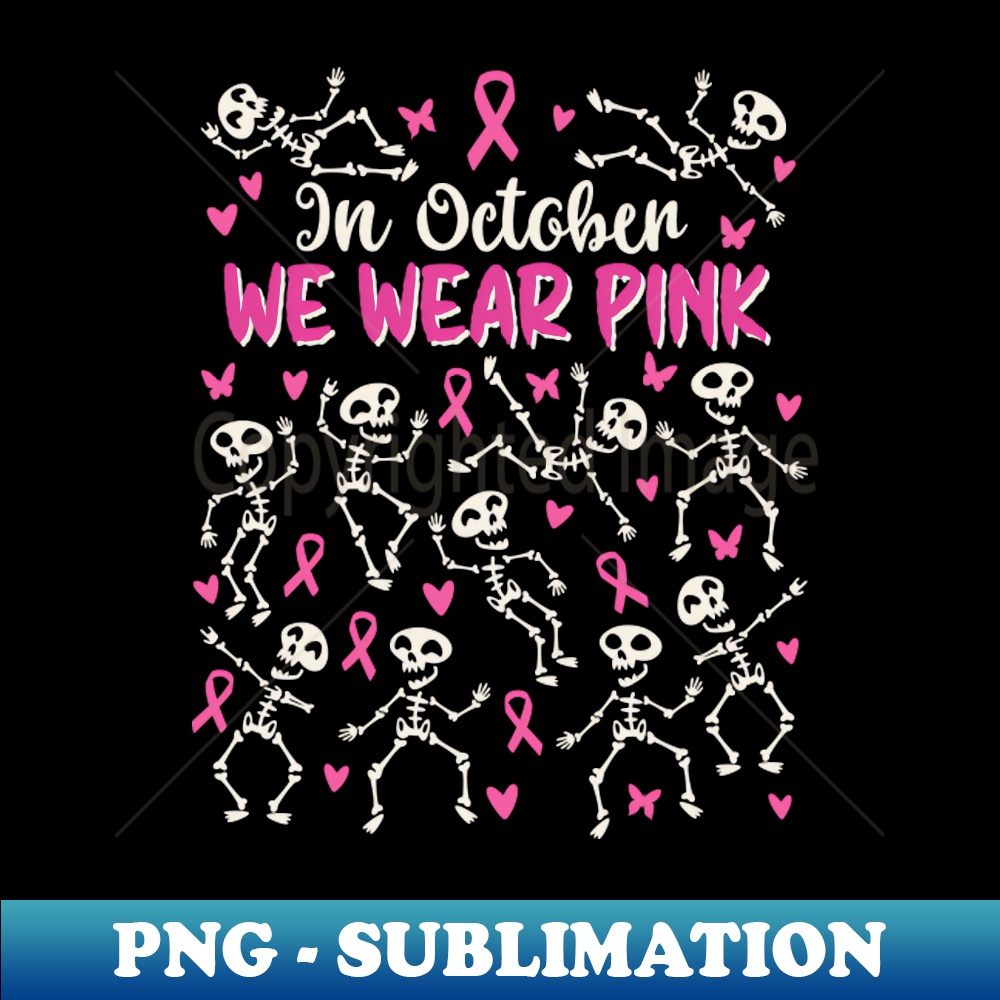 Breast Cancer Awareness Halloween Skeletons Dancing - Digita - Inspire ...