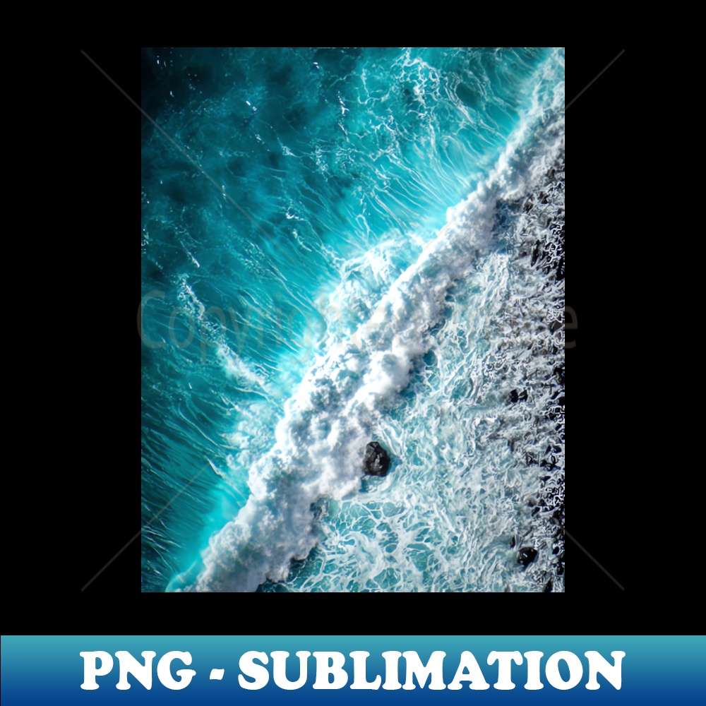 Ocean Waves - PNG Transparent Digital Download File for Subl - Inspire ...