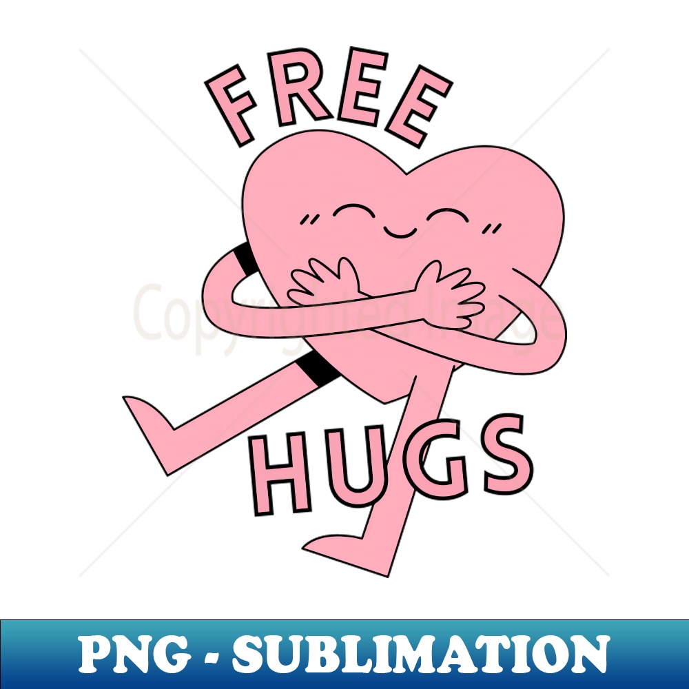 A Cute Heart Giving Free Hugs - PNG Transparent Sublimation | Inspire ...
