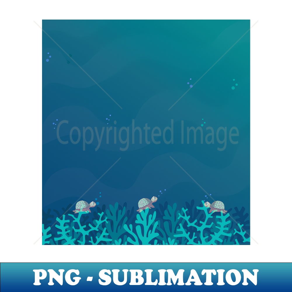 Underwater Turtle Design - PNG Transparent Sublimation File | Inspire ...