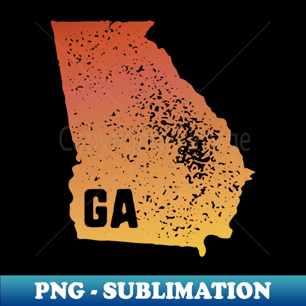 US state pride Stamp map of Georgia GA letters cut out - Exc | Inspire ...