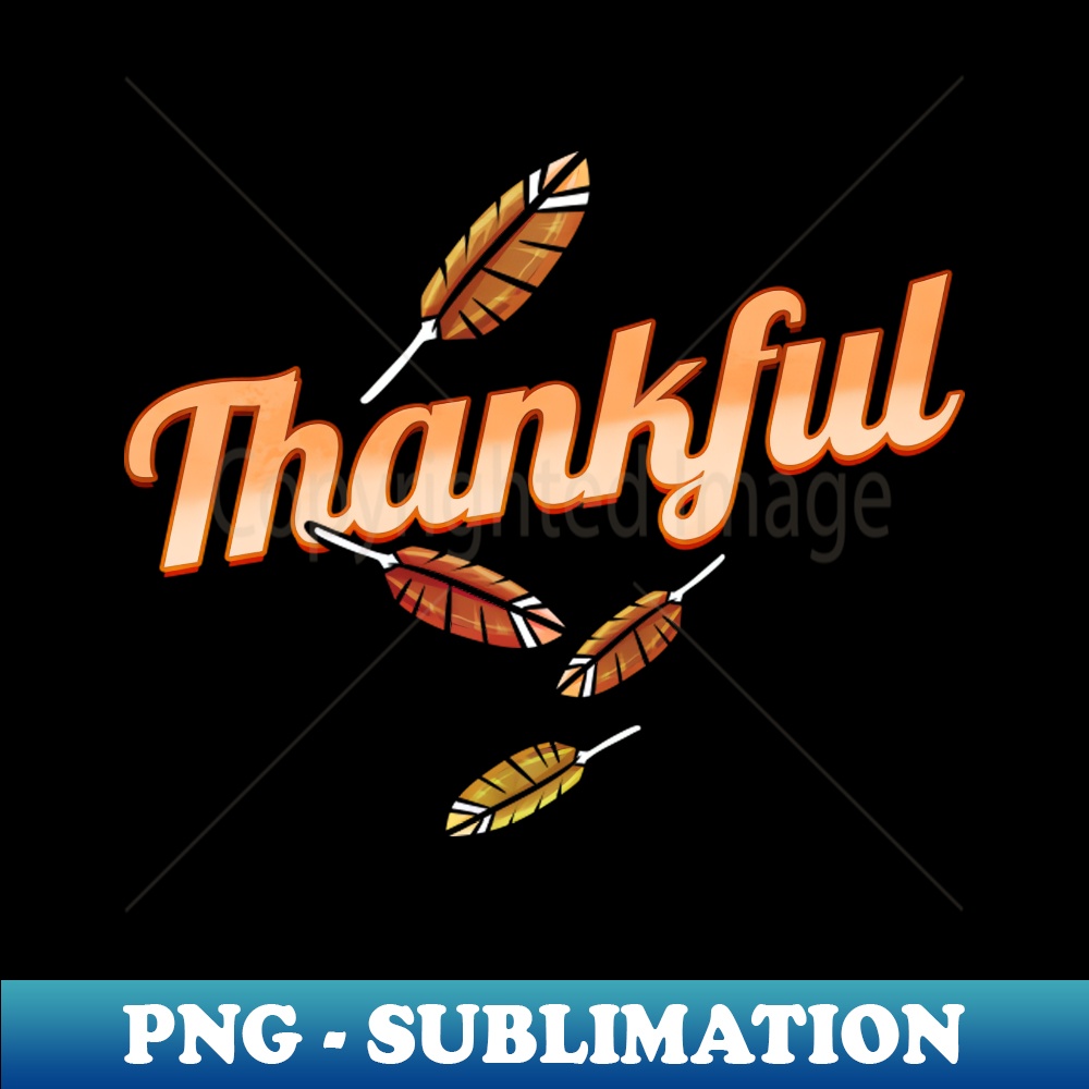 Brown Turkey Feathers Thankful Logo For Thanksgiving - PNG T | Inspire ...