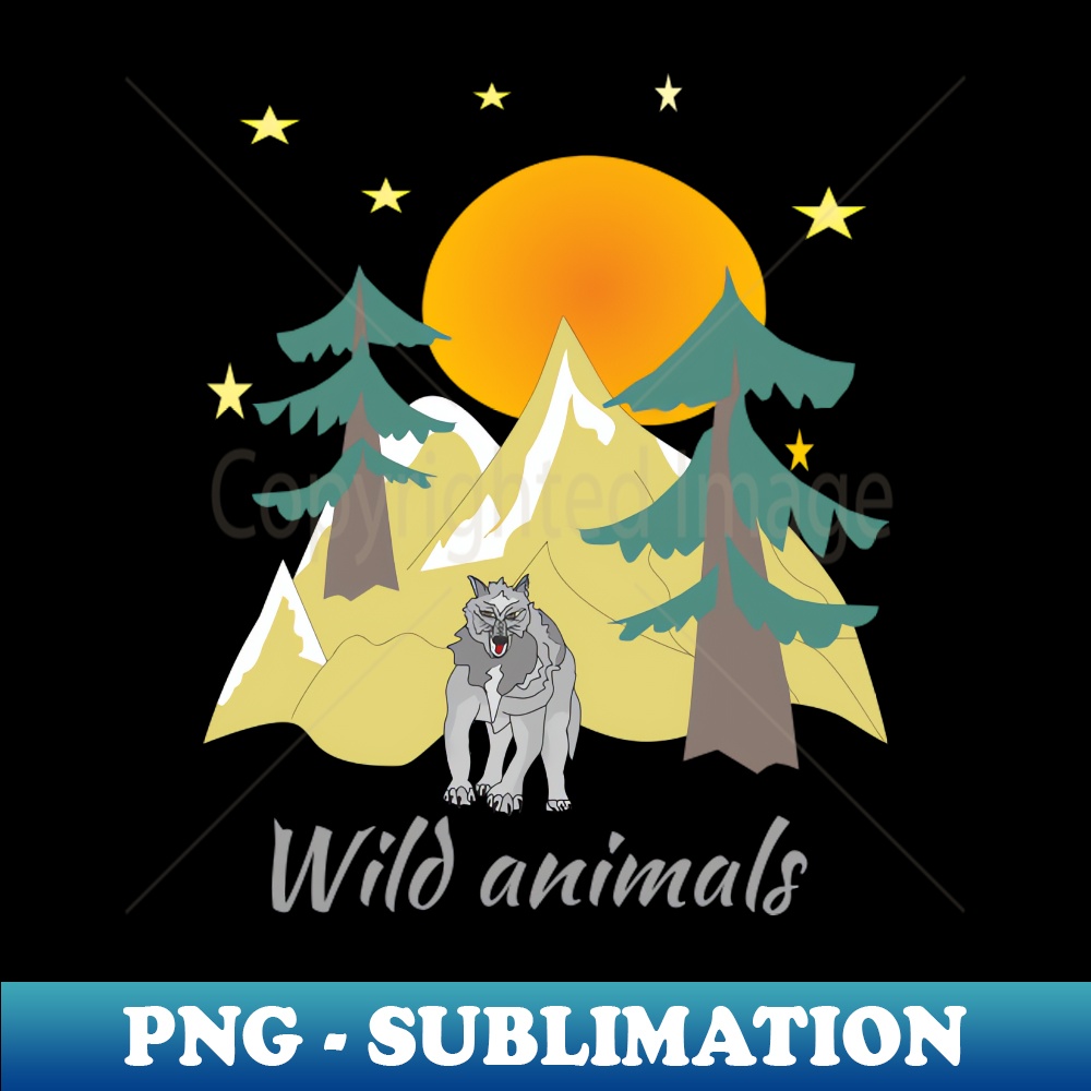 Wolf Wild animals - PNG Transparent Sublimation Design - Spi - Inspire ...