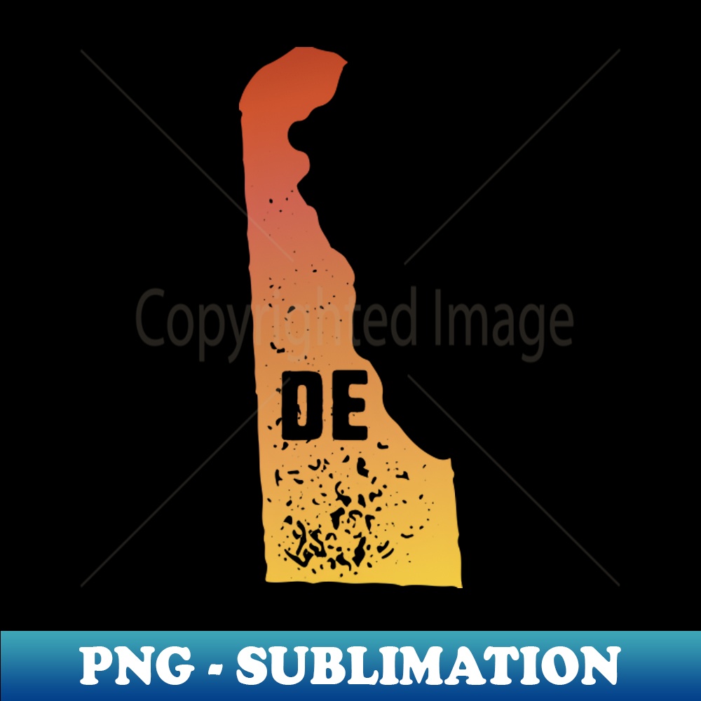 US state pride Stamp map of Delaware DE letters cut out - PN | Inspire ...