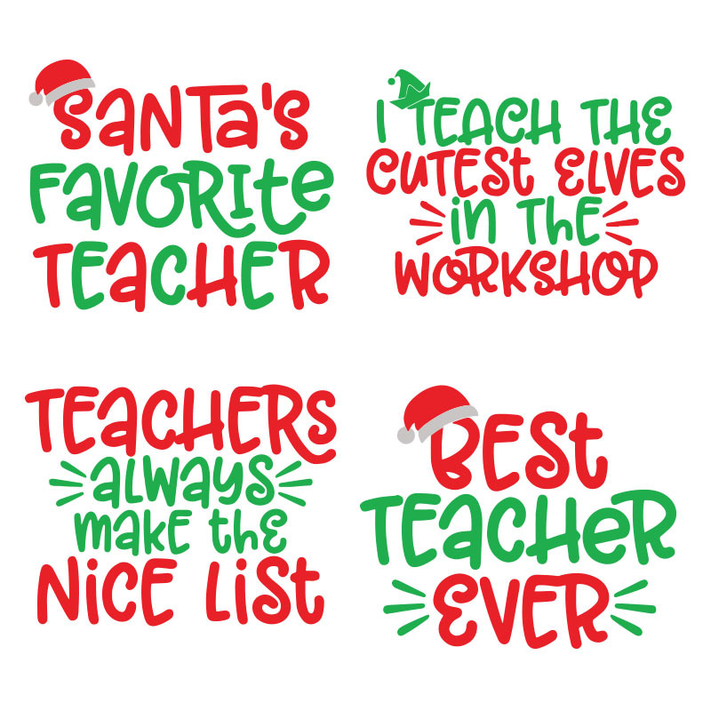 Christmas Teacher Png Bundle, Christmas Png, Christmas Quara | Inspire ...