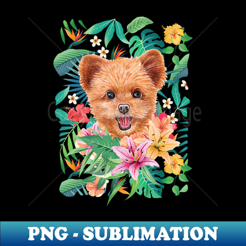 Tropical Spitzpoo Spitz Poodle Mix - Exclusive Sublimation D | Inspire ...