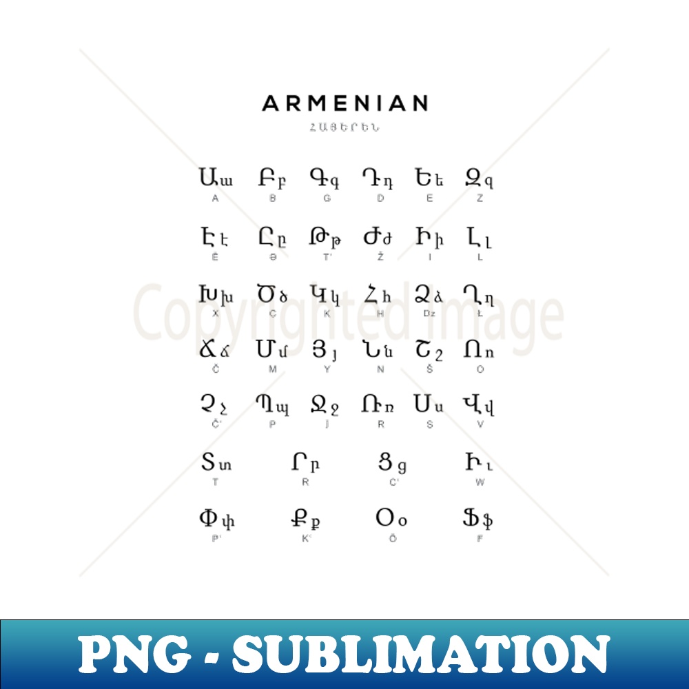 Armenian Alphabet Chart Armenia Language Chart White - Premi - Inspire ...
