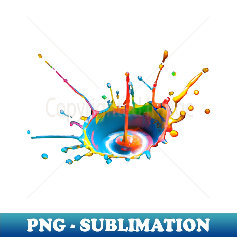Paint drop Splash design - Decorative Sublimation PNG File - | Inspire Uplift
