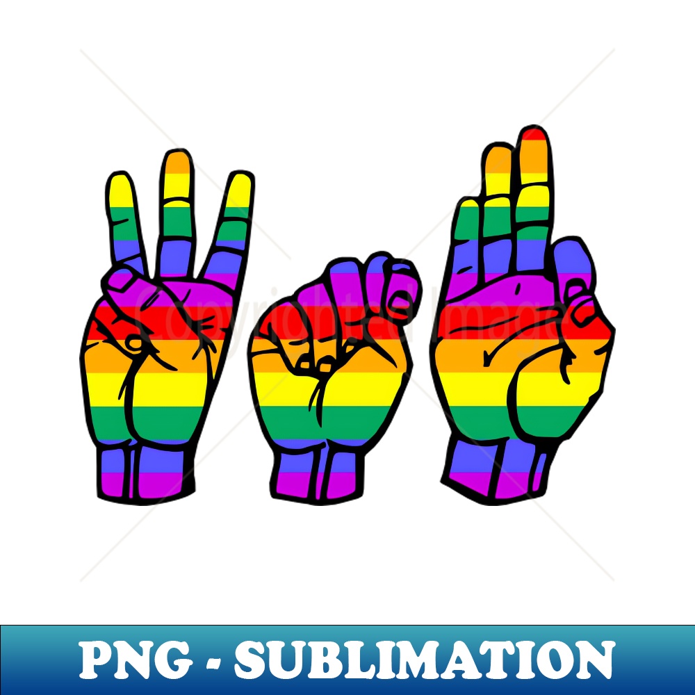 WTF Fingerspelled Rainbow ASL American Sign Language Design - Inspire ...