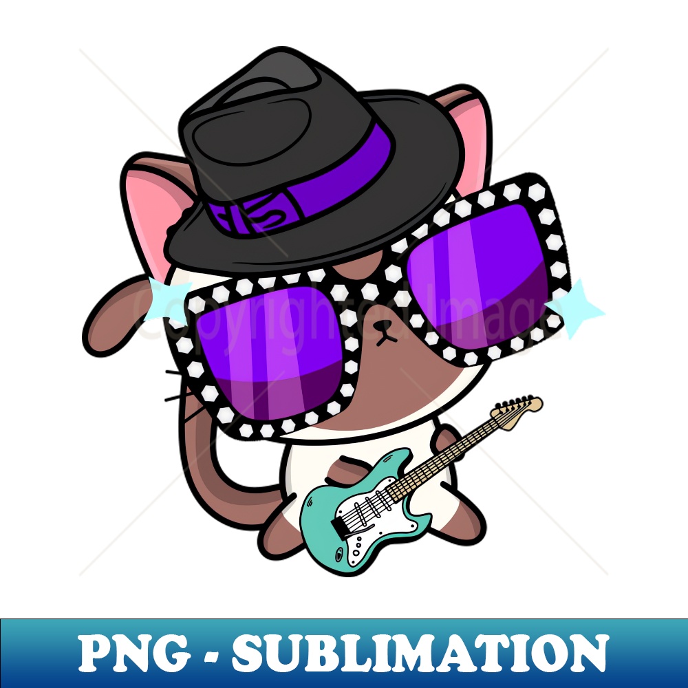 Cute White Cat jamming on the electric guitair - High-Qualit | Inspire ...