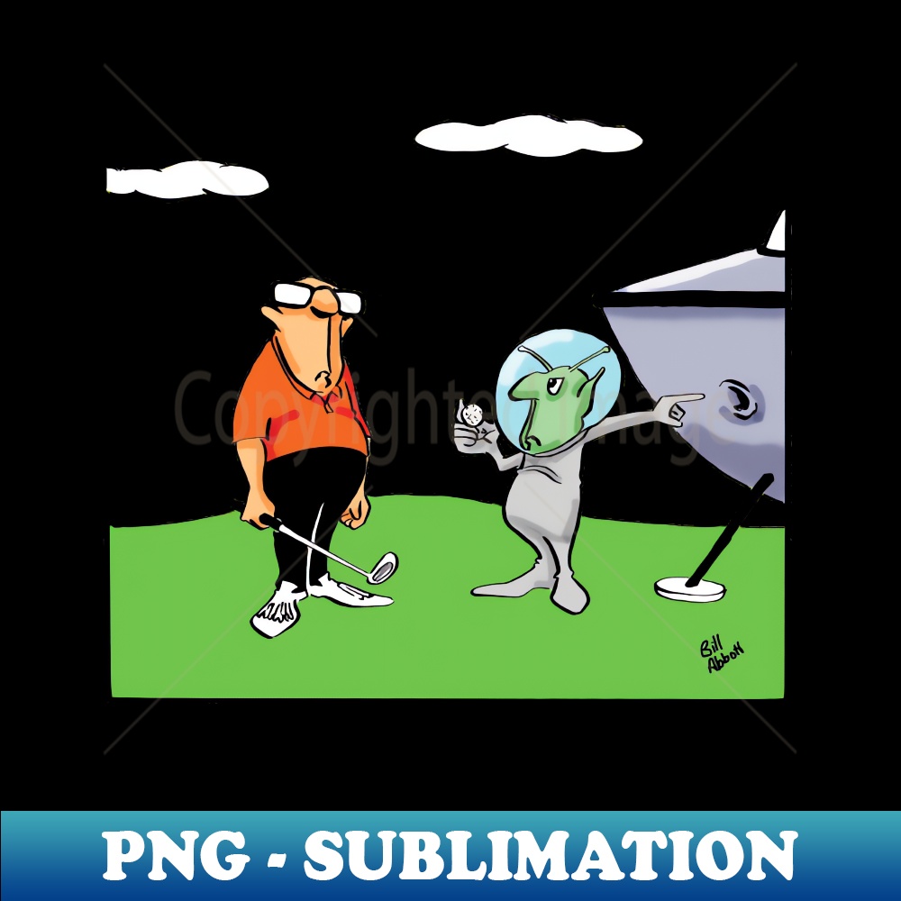 Funny Spectickles Alien Golf Cartoon Humor - High-Quality PN | Inspire ...