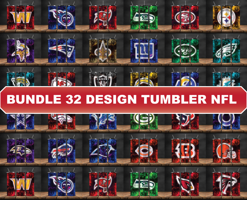 Bundle NFL Logo Tumbler Wrap, NFL Logo,Nfl Logo Team,Nfl Png | Inspire ...
