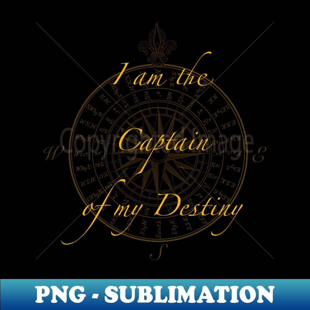 Captain of My Destiny Nautical Compass Design - Professional | Inspire ...
