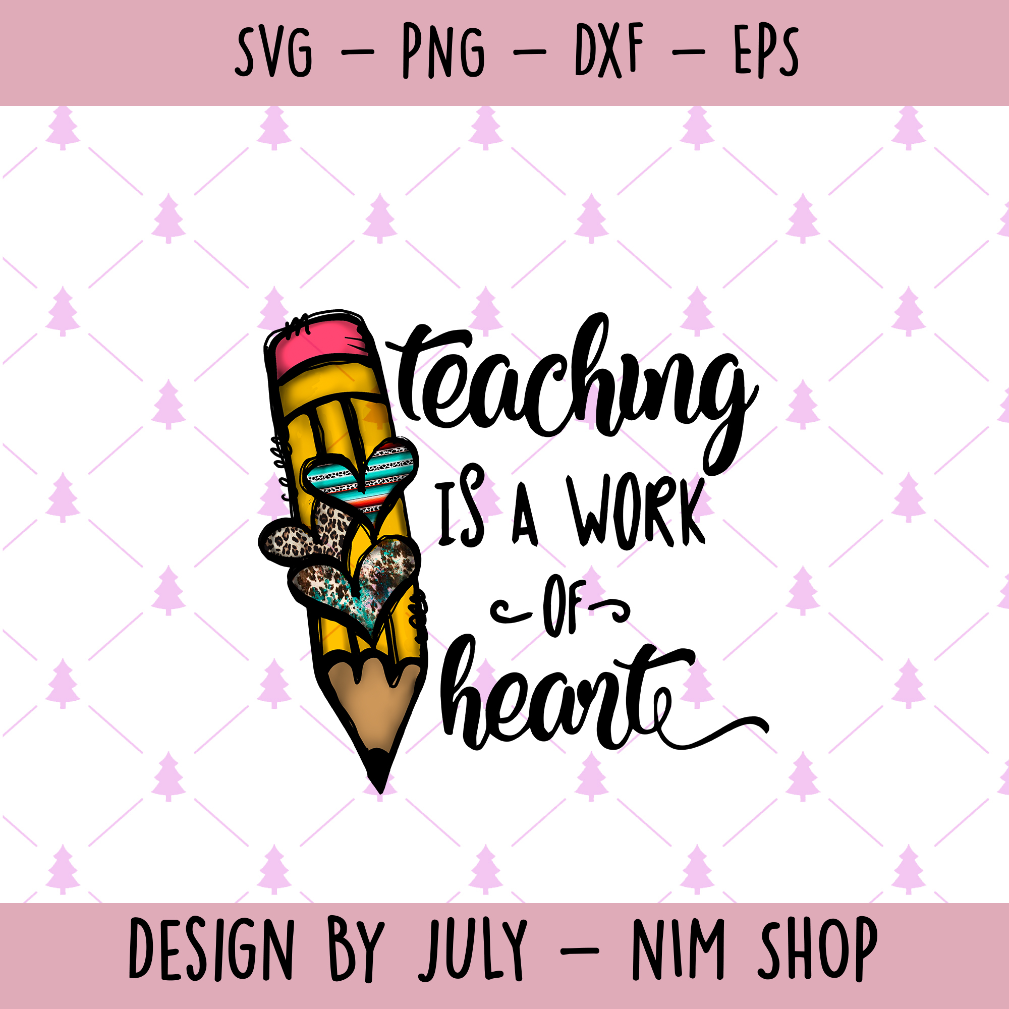Teaching is A Work Of Heart PNG, Teacher PNG | Inspire Uplift