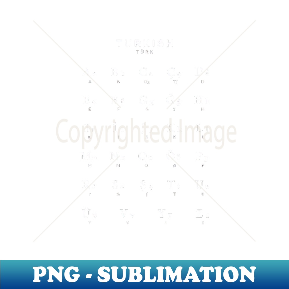 Turkish Alphabet Chart Turkey Language Chart Black - PNG Tra | Inspire ...